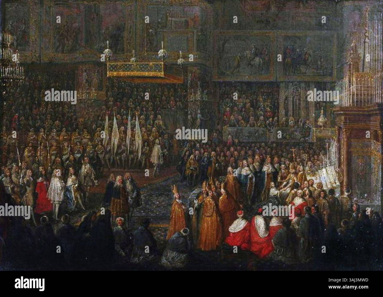Pierre-Denis Martin's 1715 depiction of the coronation of Louis XV in ...