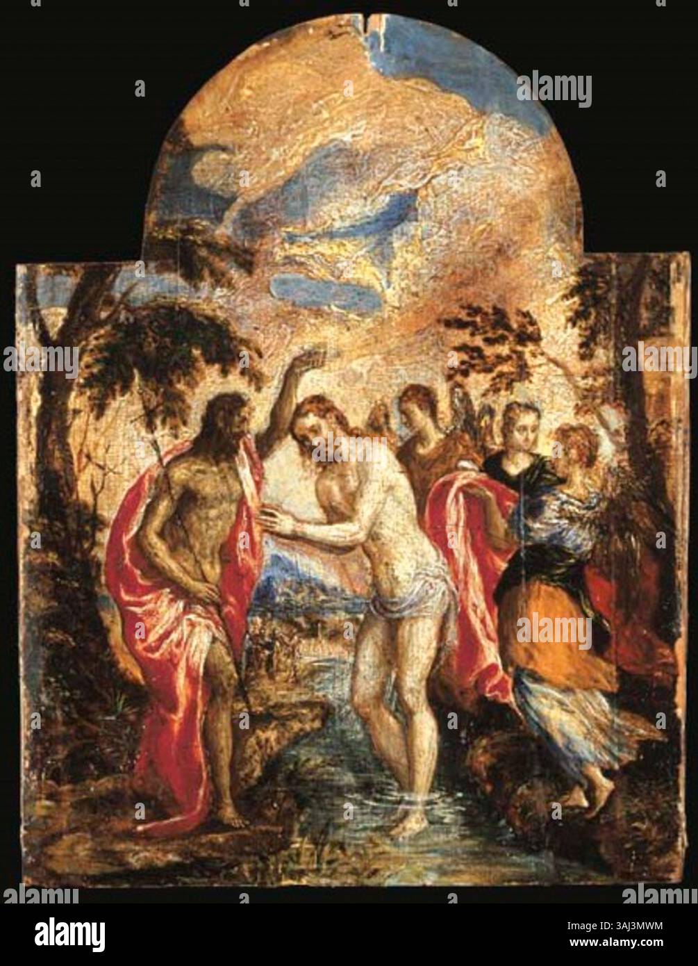 El Greco's 'Baptism of Christ,' created around 1567, is an oil on ...