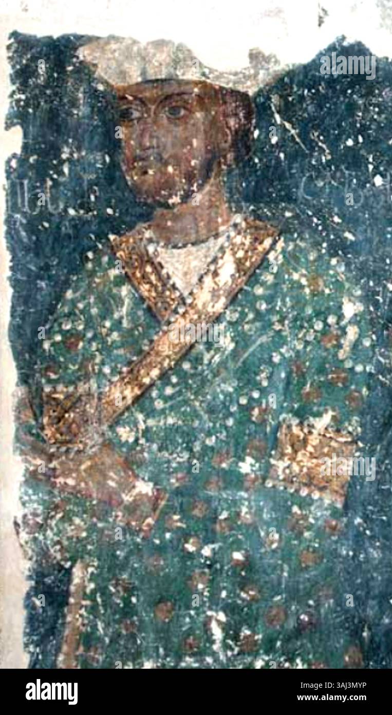 Fresco from the 14th century Assumption of the Mother of God Church in ...