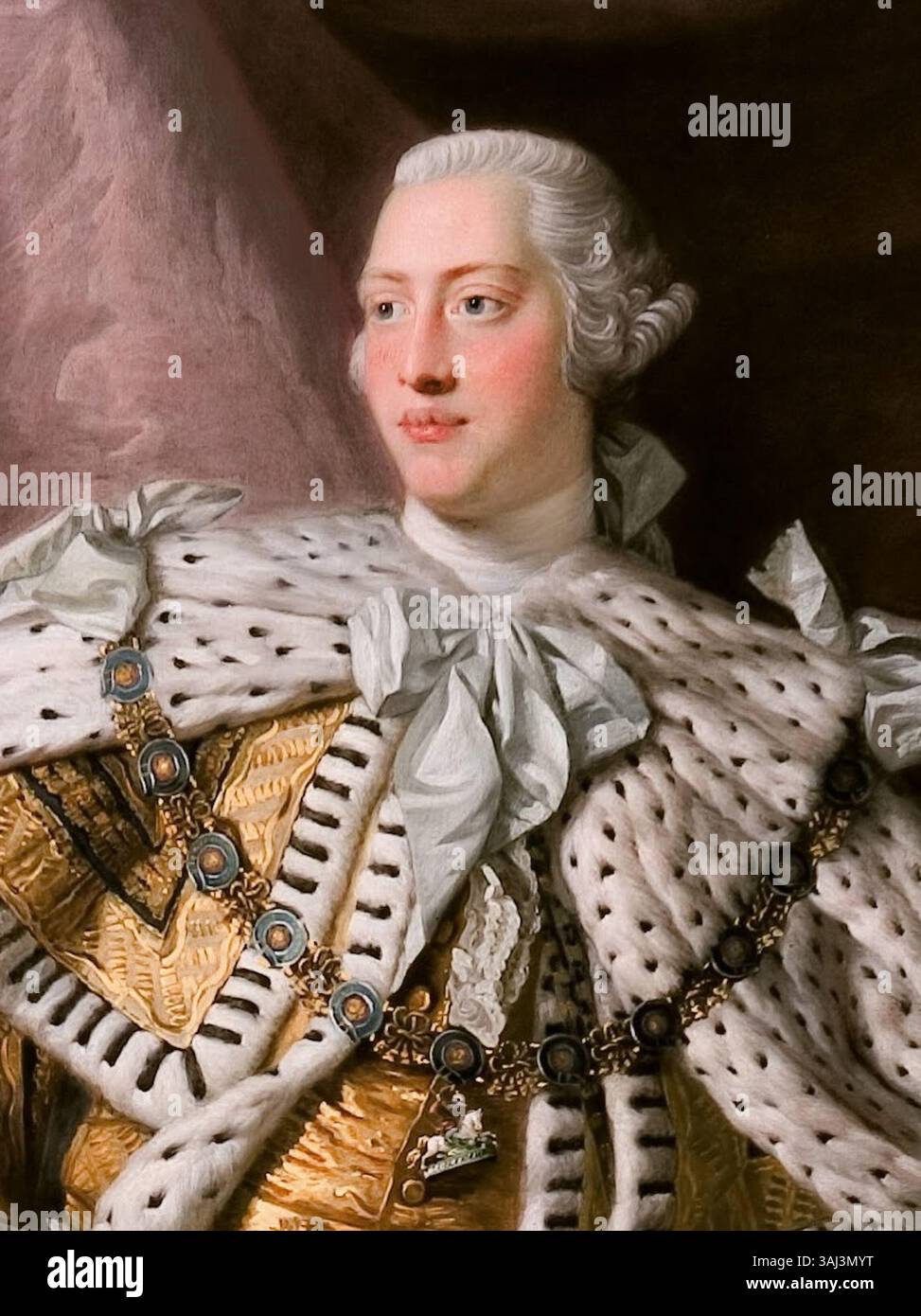 Allan Ramsay's circa 1765 portrait of King George III in coronation ...