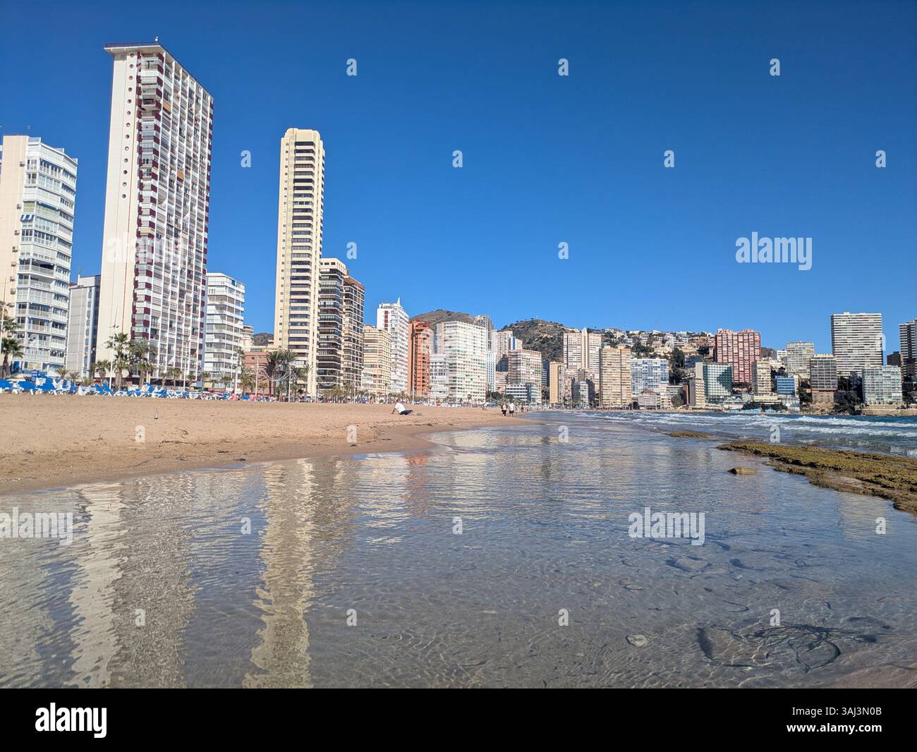 Beachfront buildings Playa Levante Benidorm Stock Photo - Alamy