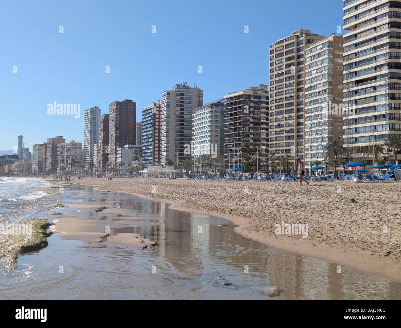 Beachfront buildings Playa Levante Benidorm Stock Photo - Alamy