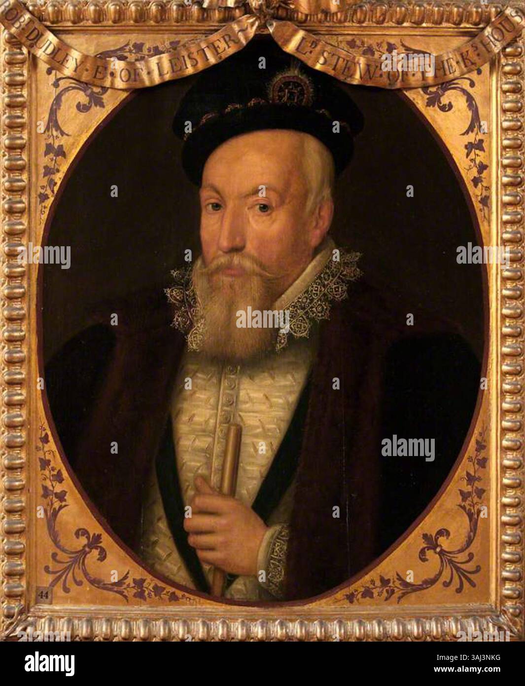 Portrait of Robert Dudley, 1st Earl of Leicester, painted in 1605. The ...