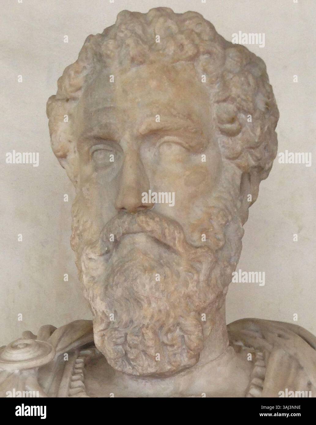 The Bust of Publius Helvius Pertinax, displayed at the Uffizi Gallery ...