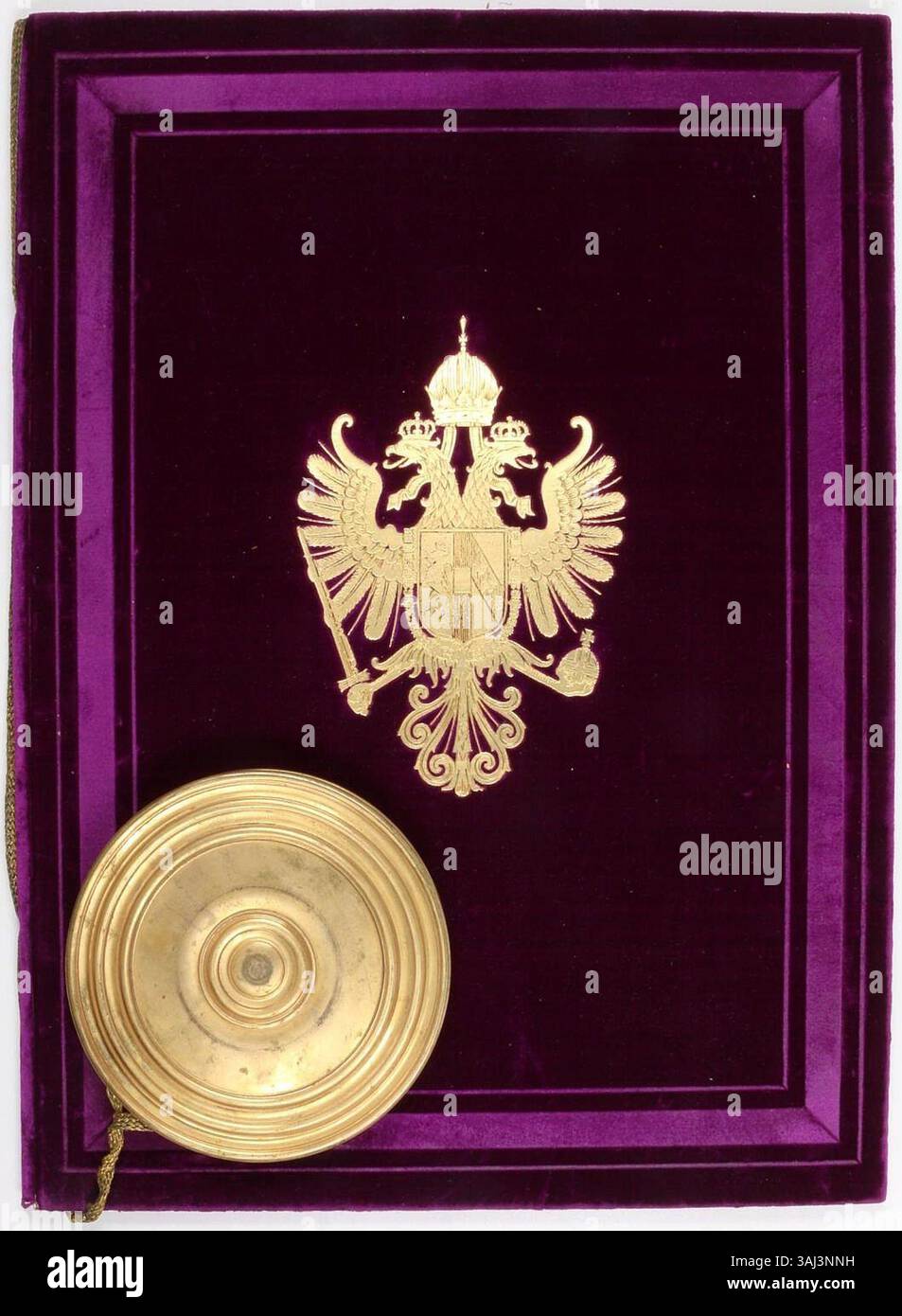 The cover of the Adelsdiplom from 1901, awarded by Franz Joseph I. to ...