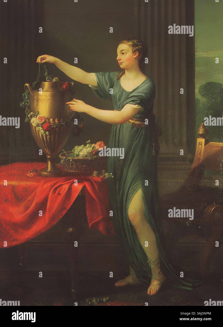 'La jeune Corinthienne' is an oil painting by Joseph-Marie Vien ...