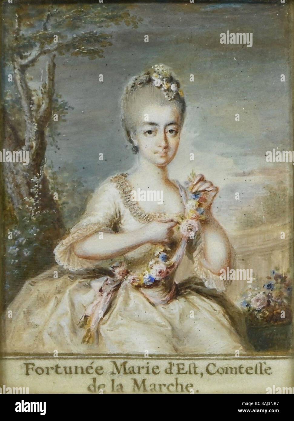 This circa 1759 portrait of Marie Fortunée d'Este, Comtesse de la ...
