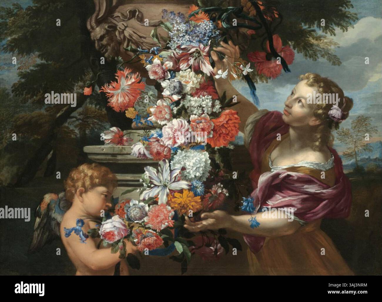 Abraham Brueghel's 'Allegory of Spring' is an oil on canvas painting ...