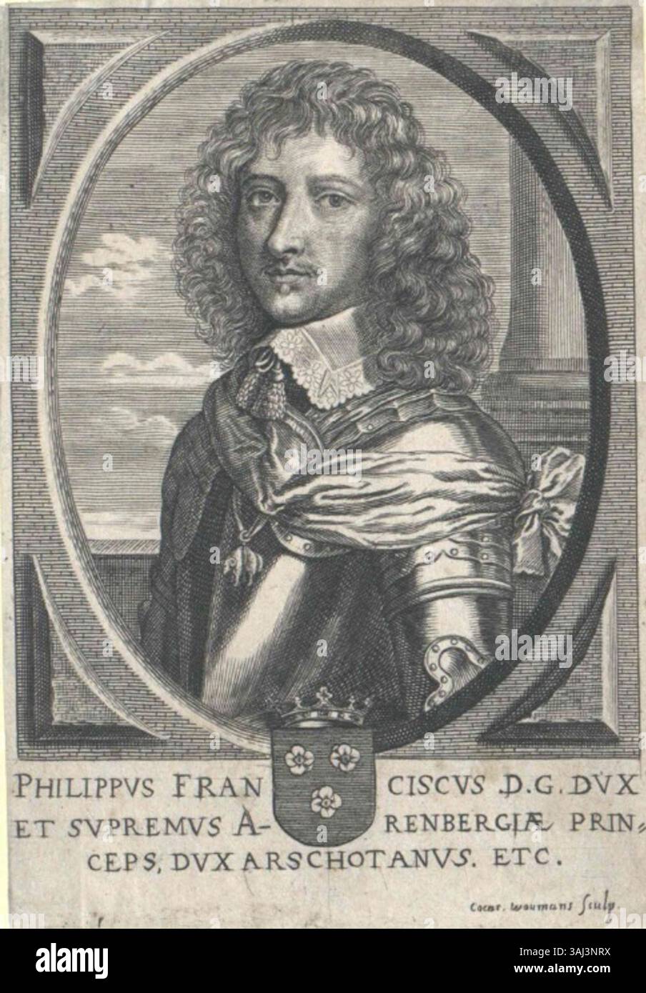This 17th-century engraving by Conrad Waumans depicts Philipp Franz ...