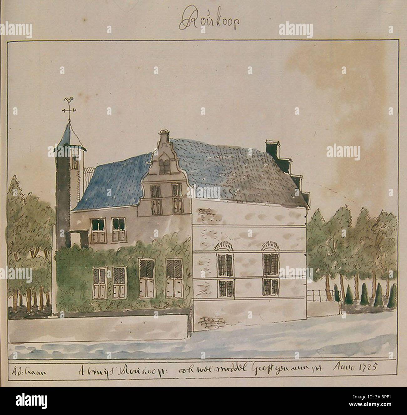 This 18th-century map by Andries Schoemaker details the towns, villages ...