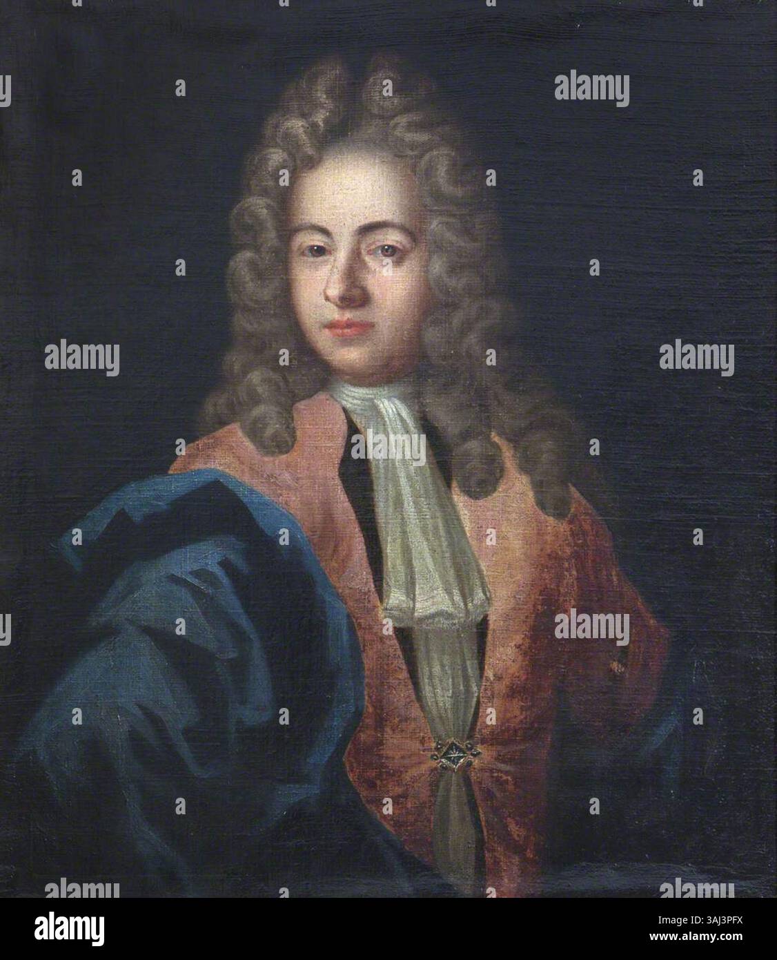 This circa 1700 portrait features an unknown young man dressed in pink ...