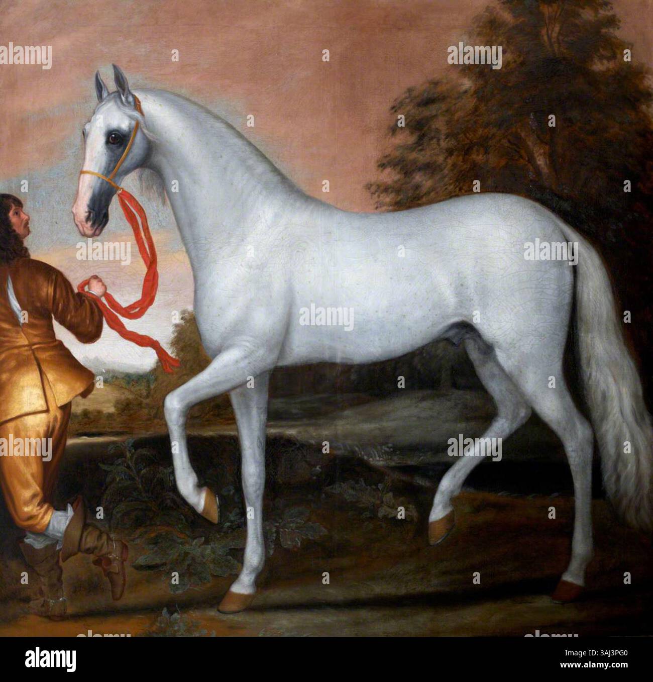 A portrait by an anonymous follower of Anthony van Dyck, titled 'Horse ...