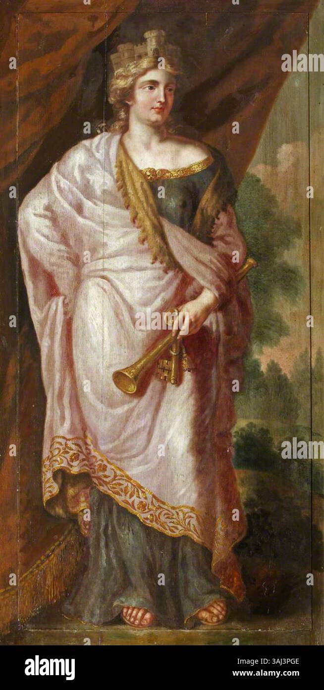 A depiction of Cybele as the personification of Earth and Ruler of ...