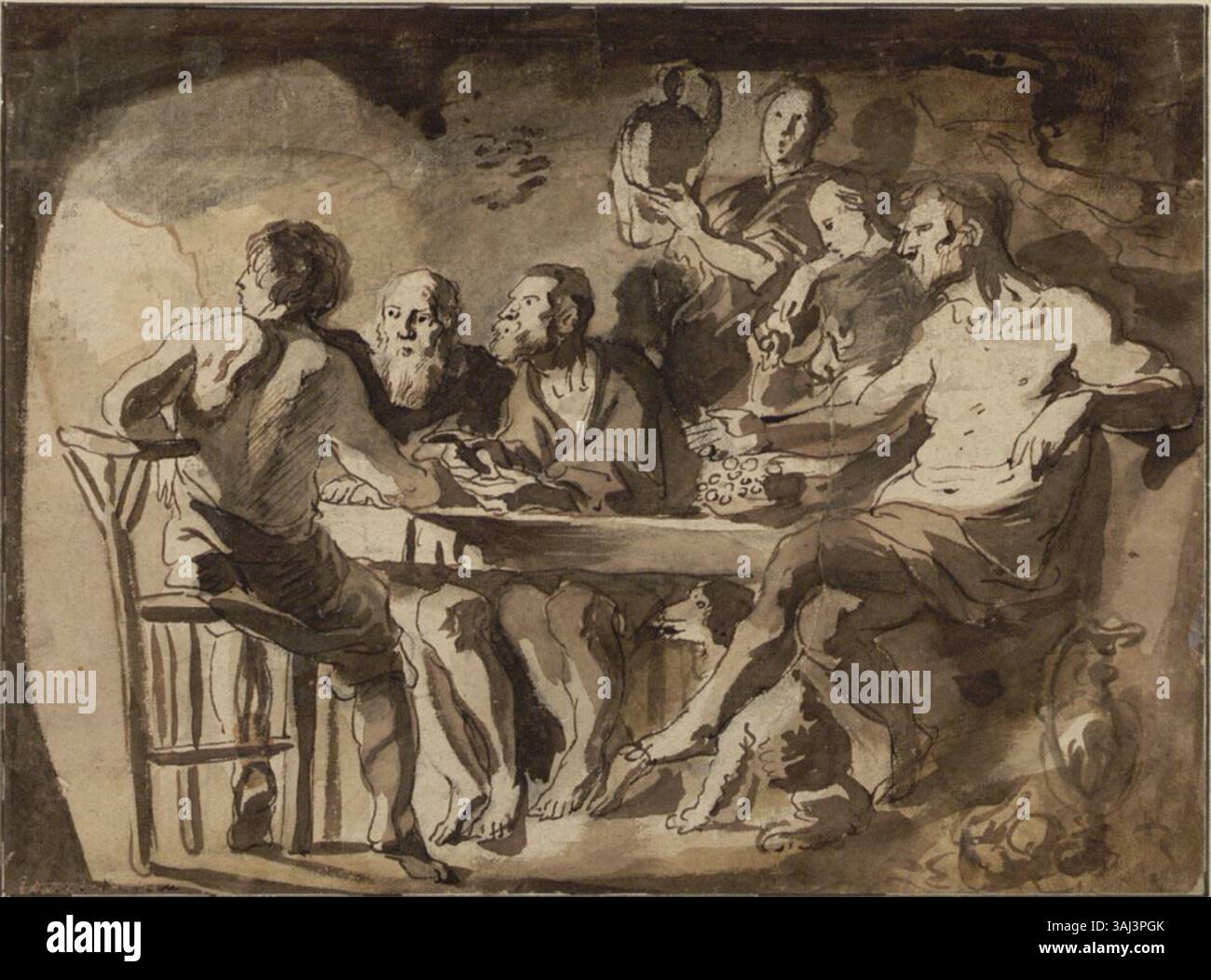 Jacob Jordaens’ 'The Banquet of Achelous' is a drawing from between ...