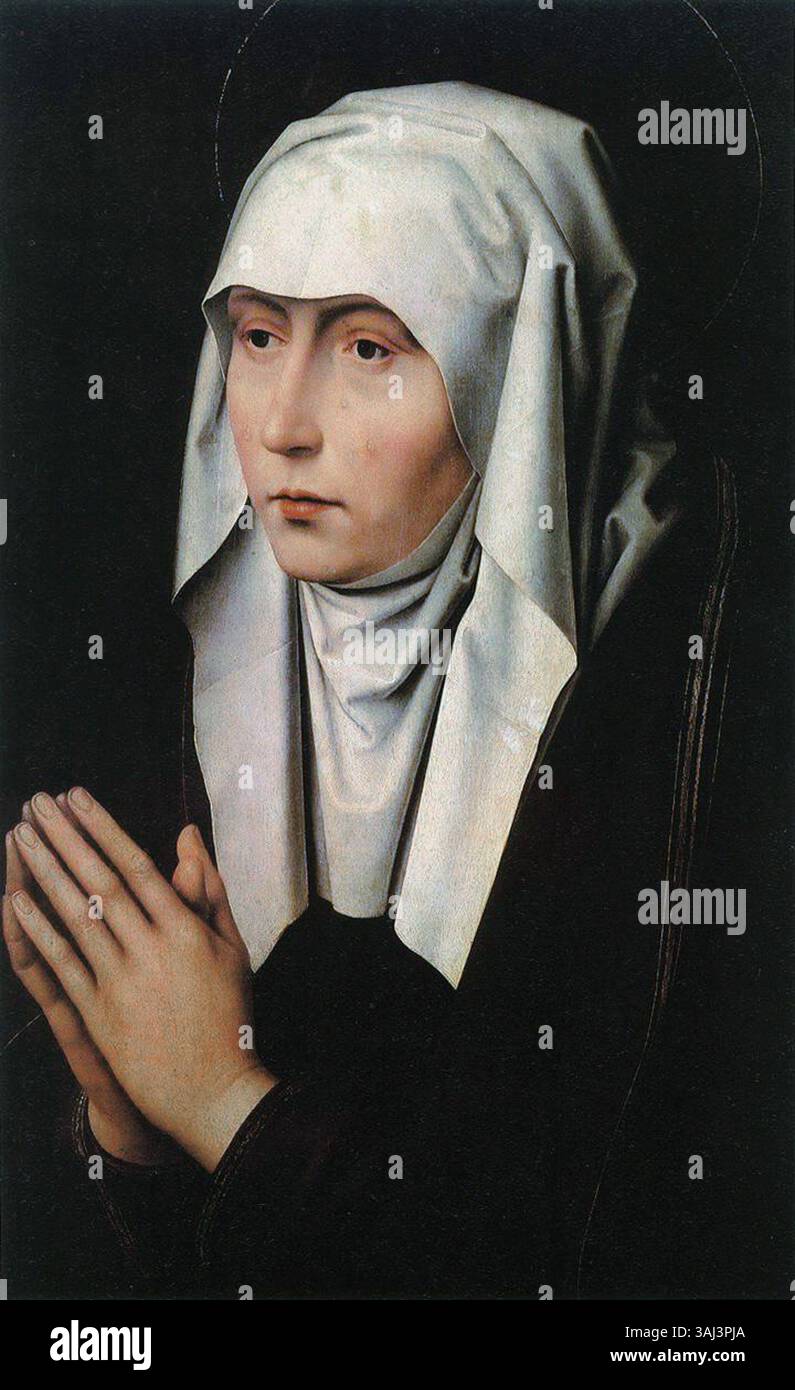 This 1480s oil on panel by Hans Memling depicts the Mater Dolorosa, a ...