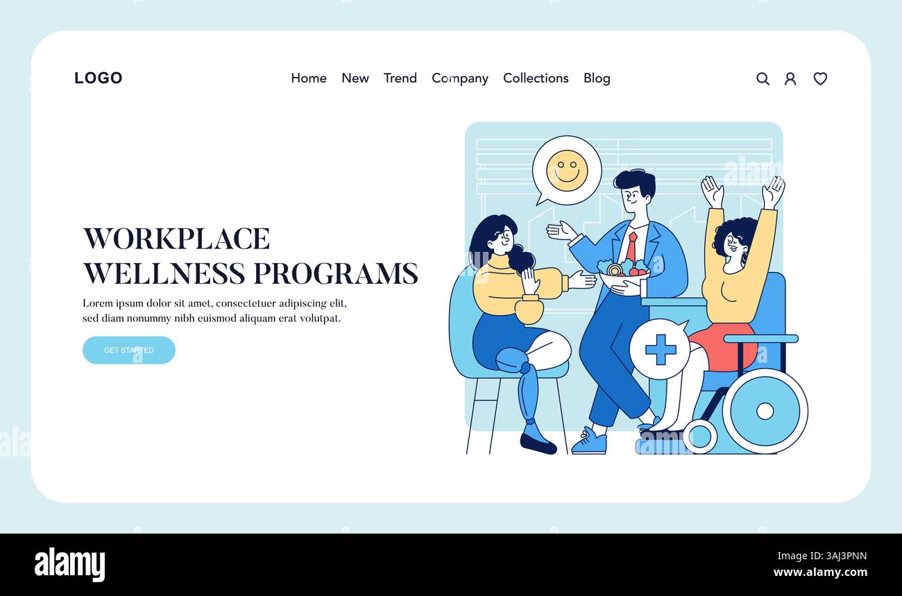 World Health Day illustration. Promoting workplace wellness and health ...