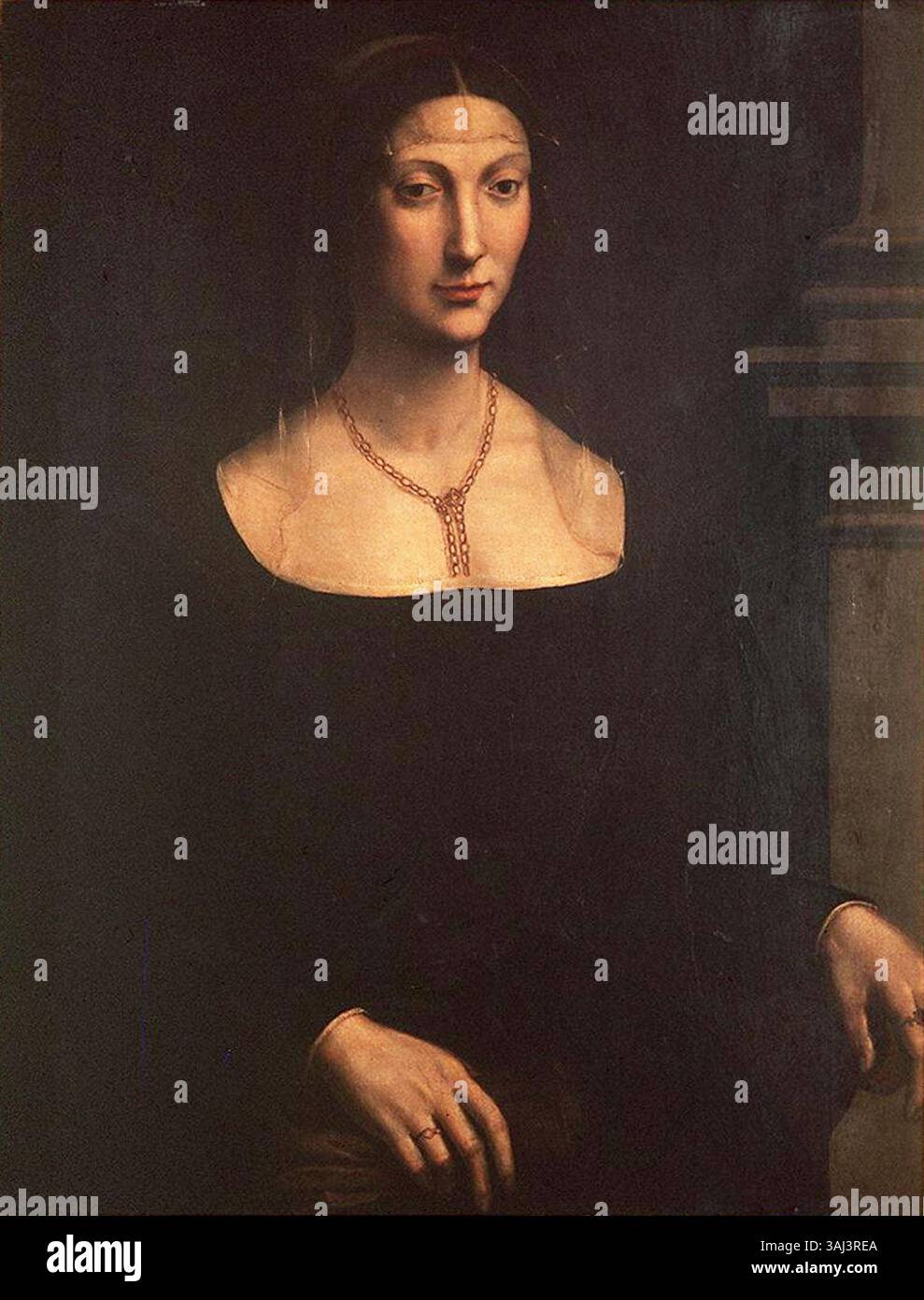 This early 16th-century portrait, likely of Contessina de' Medici ...