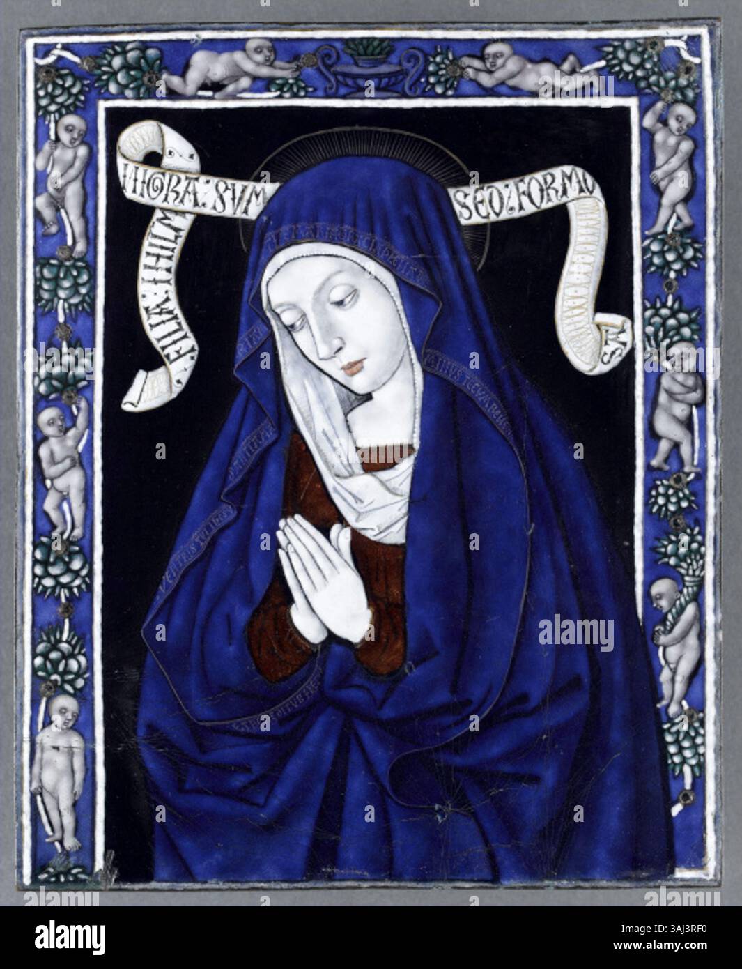 Jean Pénicaud I’s enamel painting, ‘La Vierge en oraison,’ created in ...