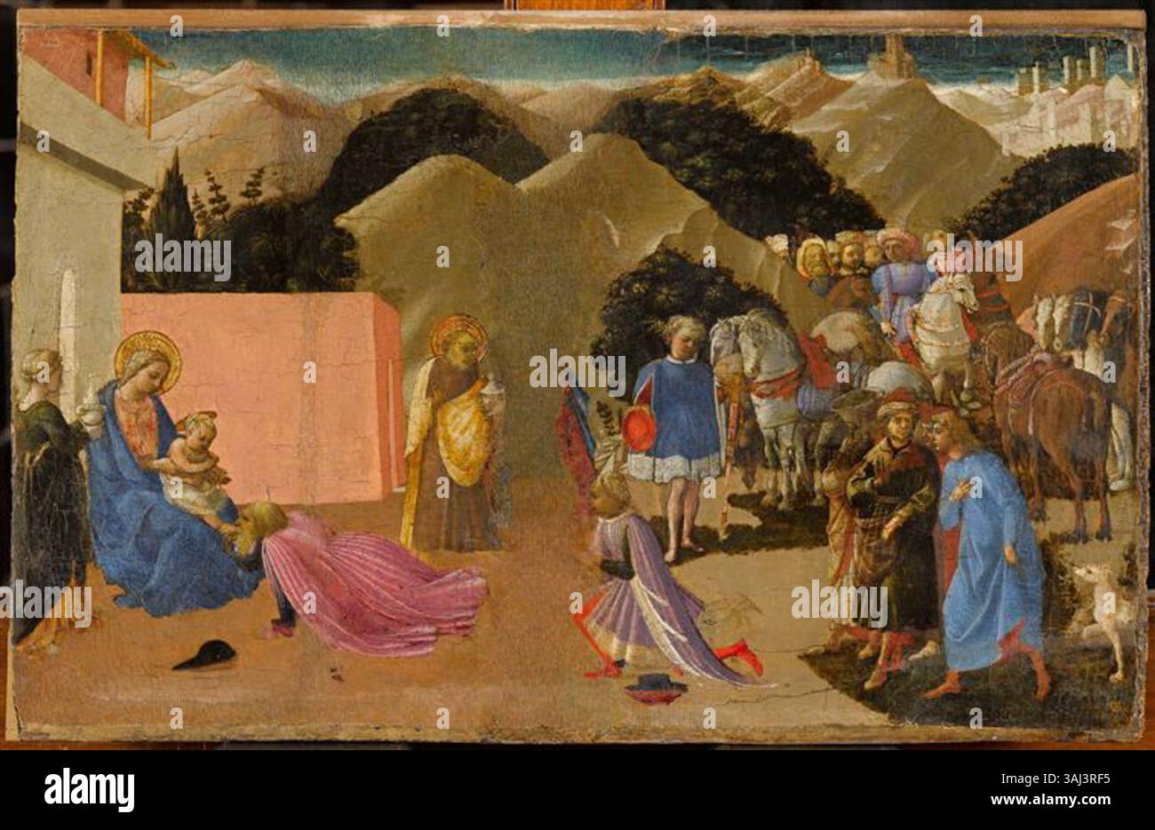 *Adoration des mages* by Francesco Pesellino, circa 1450, depicts the ...