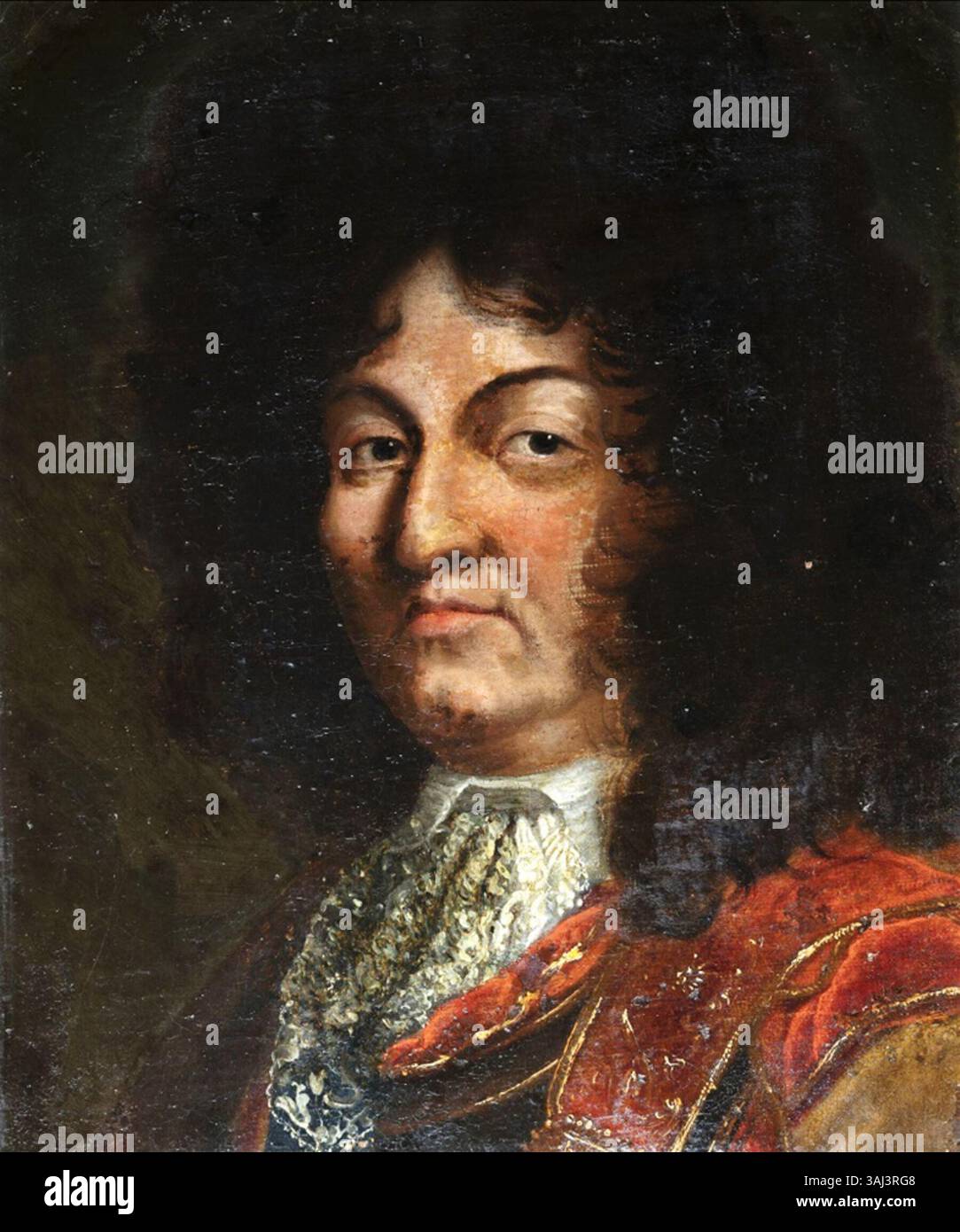 Portrait of Louis XIV, the Sun King, circa 1700. This oil on canvas ...