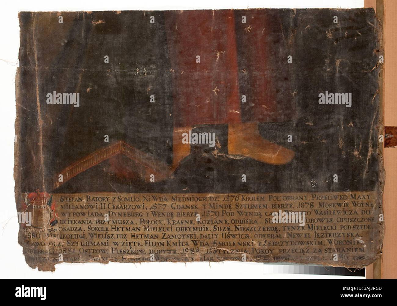 A partial portrait of Stephen Báthory, with the inscription, painted ...