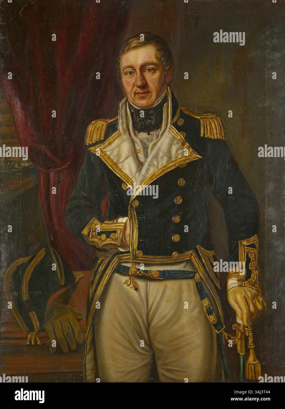 This 19th-century portrait by the British School depicts Commander ...