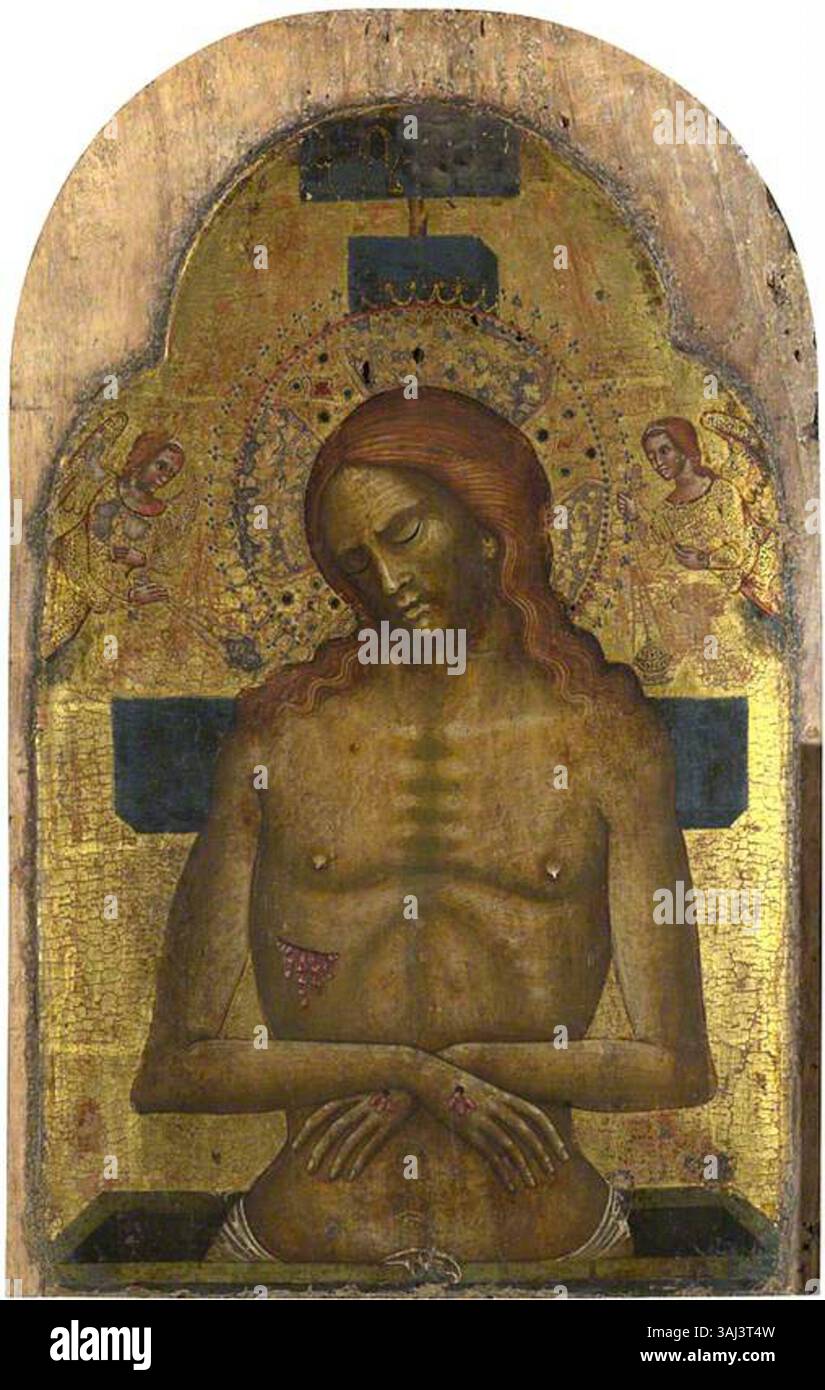 A 14th-century religious painting titled 'The Man of Sorrows ...