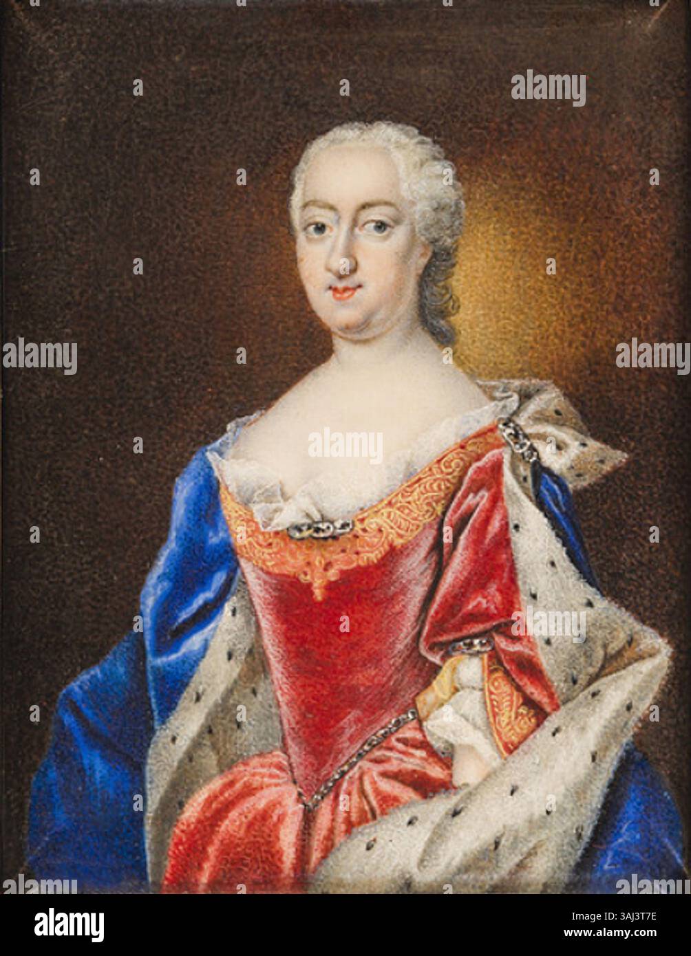 This portrait depicts Charlotte Frederika of Nassau-Siegen (1702-1785 ...