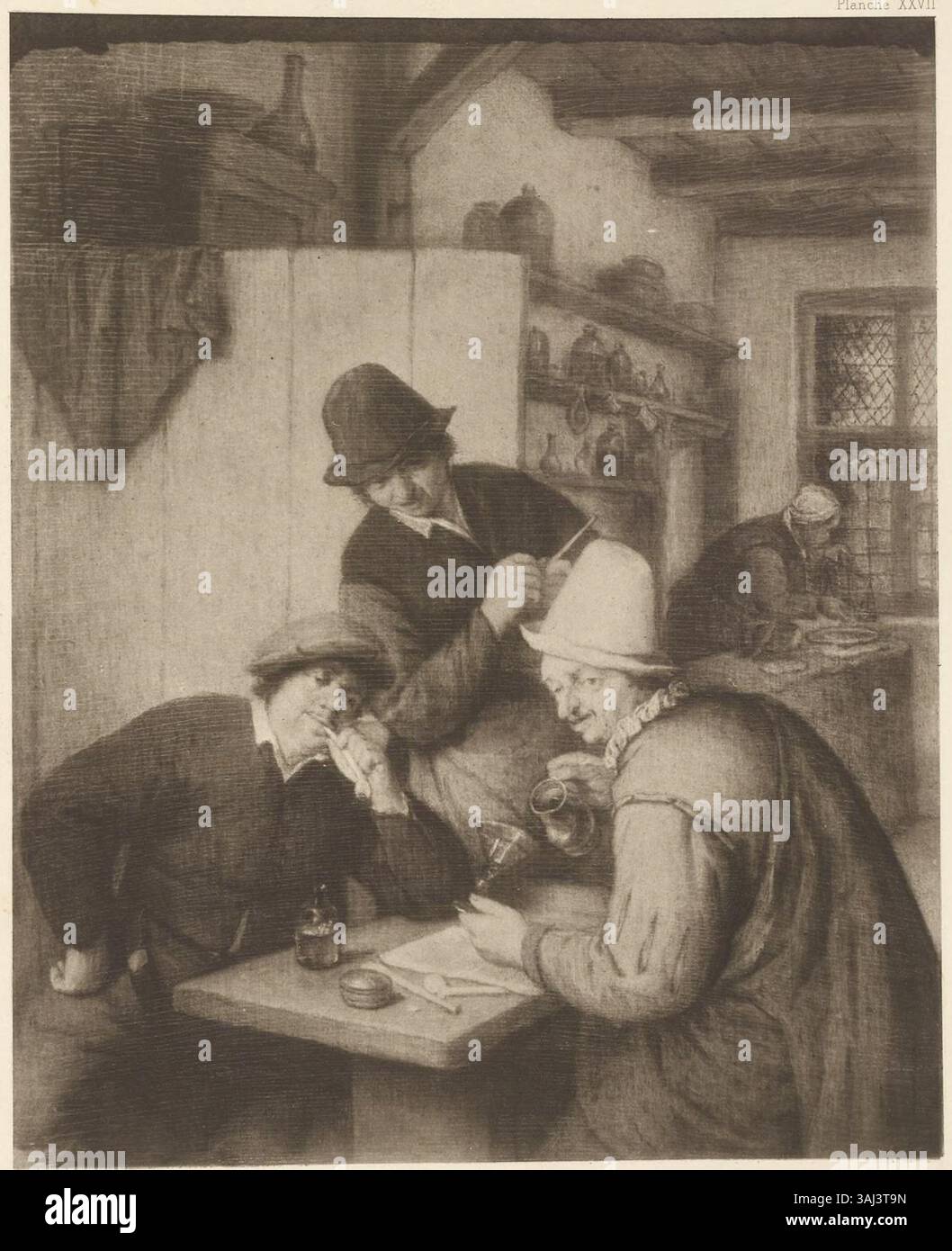 This circa 1655 painting by Adriaen van Ostade depicts three peasants ...