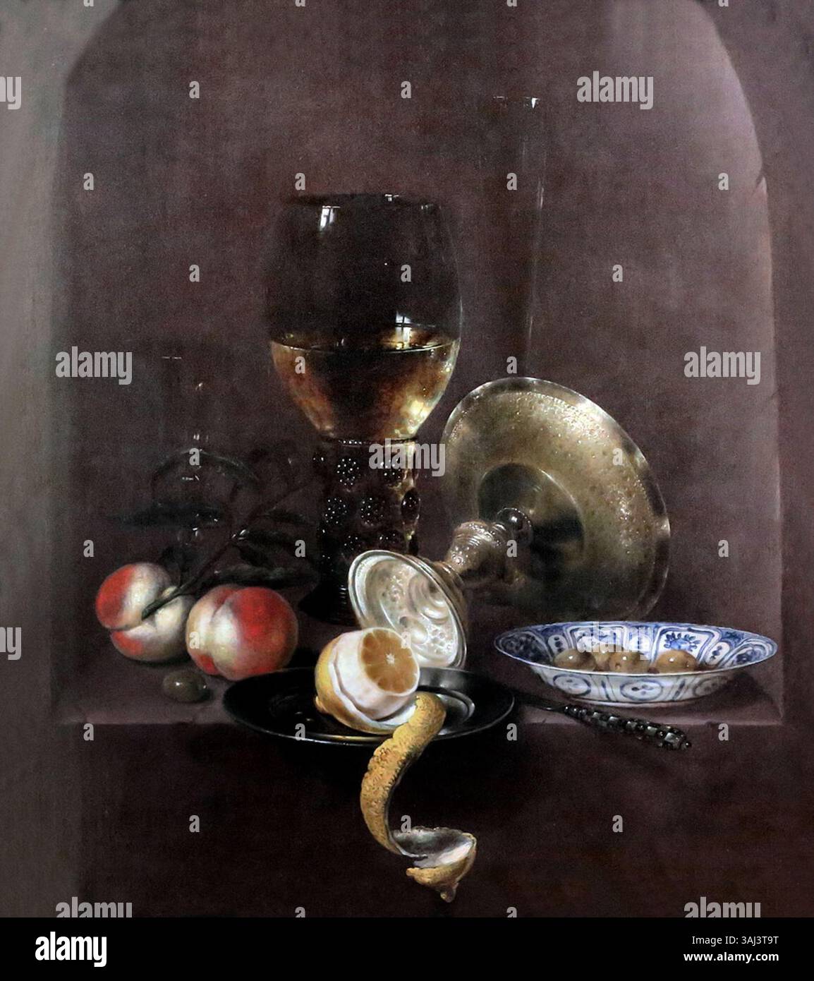 This 1634 still life by Willem Claesz. Heda showcases a lemon and ...