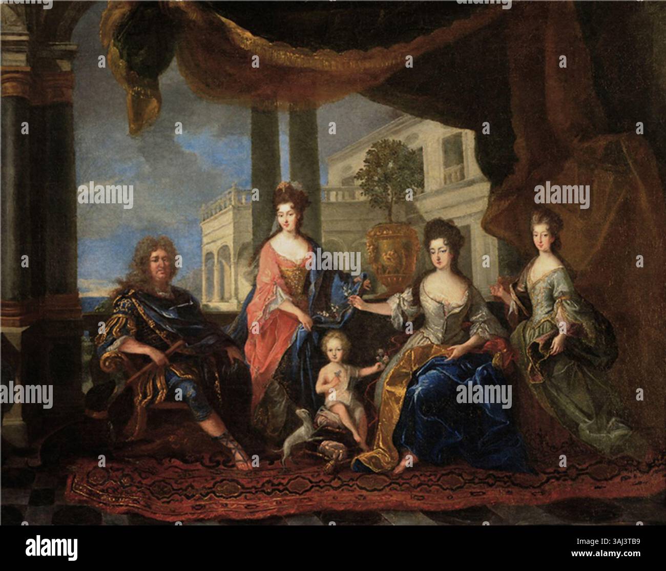A copy of Jean-Baptiste van Loo's painting 'La famille du Prince ...