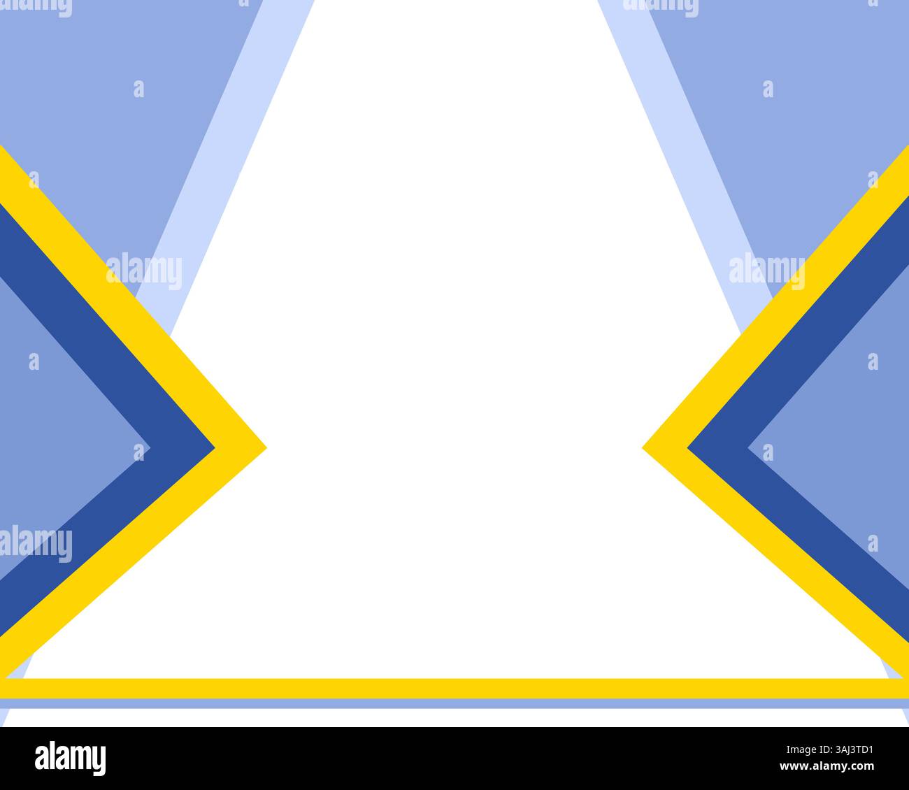 Modern geometric background with blue and yellow shapes. Abstract ...