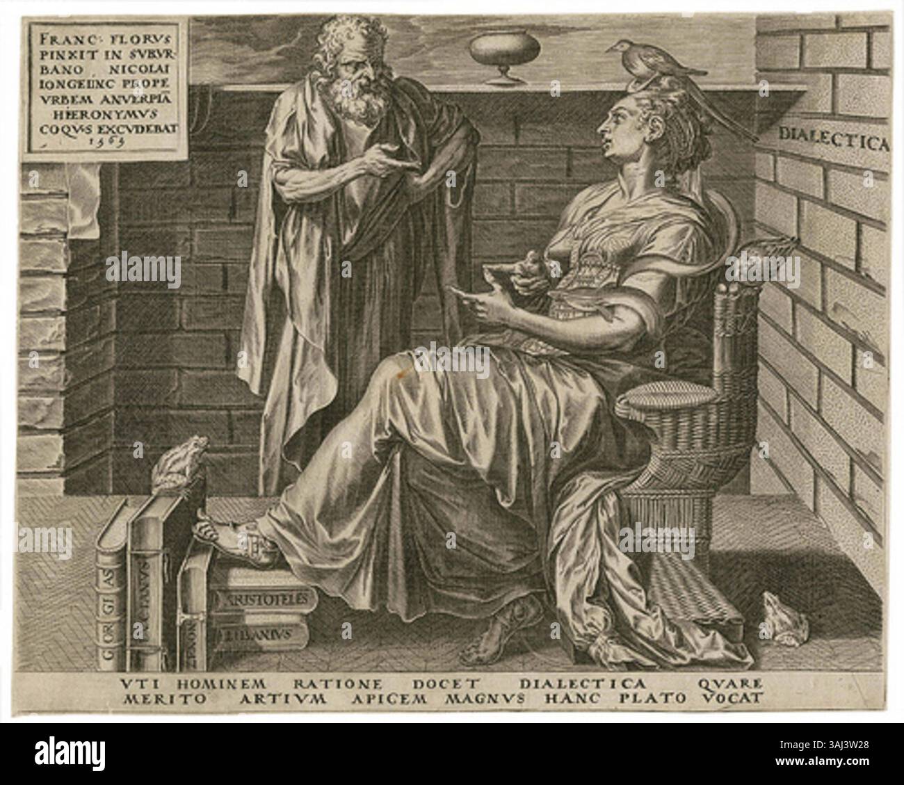 Engraving by Cornelis Cort from 1565, depicting Anaximenes of Miletus ...