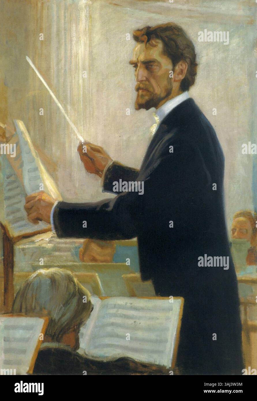 Albert Edelfelt's 'Portrait of Robert Kajanus' is an oil on canvas ...