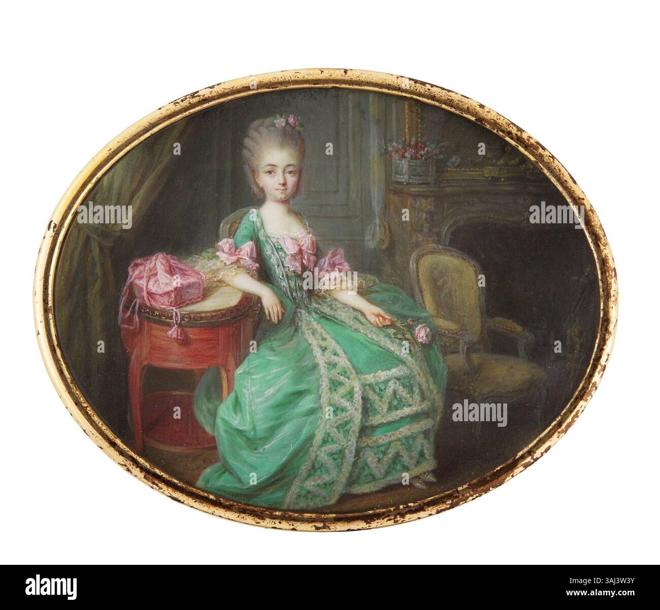 This 1774 portrait by Antoine Vestier features a woman, capturing the ...