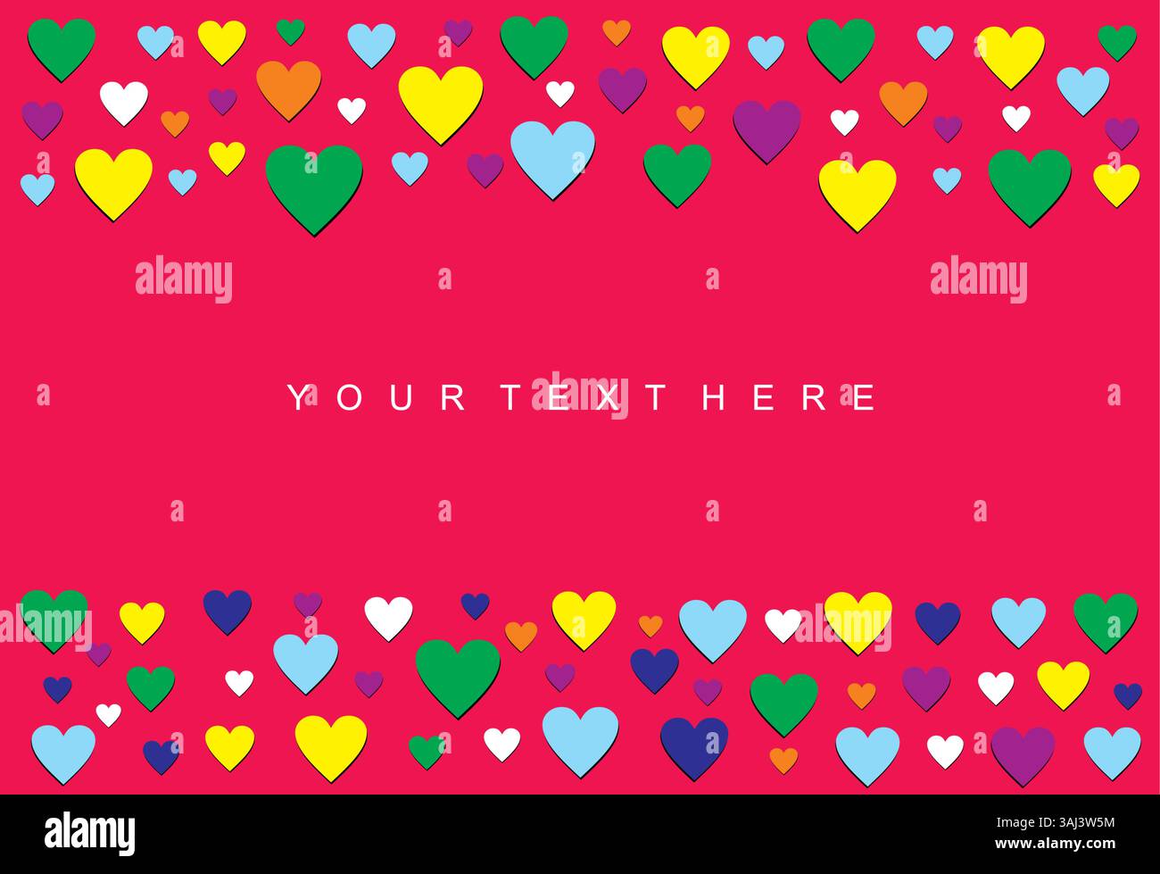 Pink heart bokeh on red Stock Vector Images - Alamy