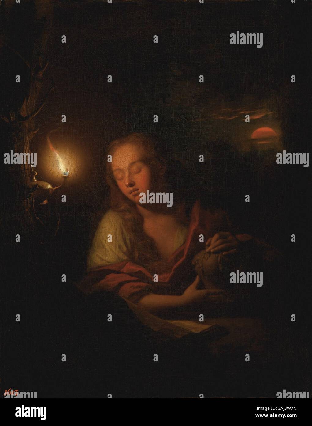 The Penitent Mary Magdalene by Godfried Schalcken, painted in the 17th ...