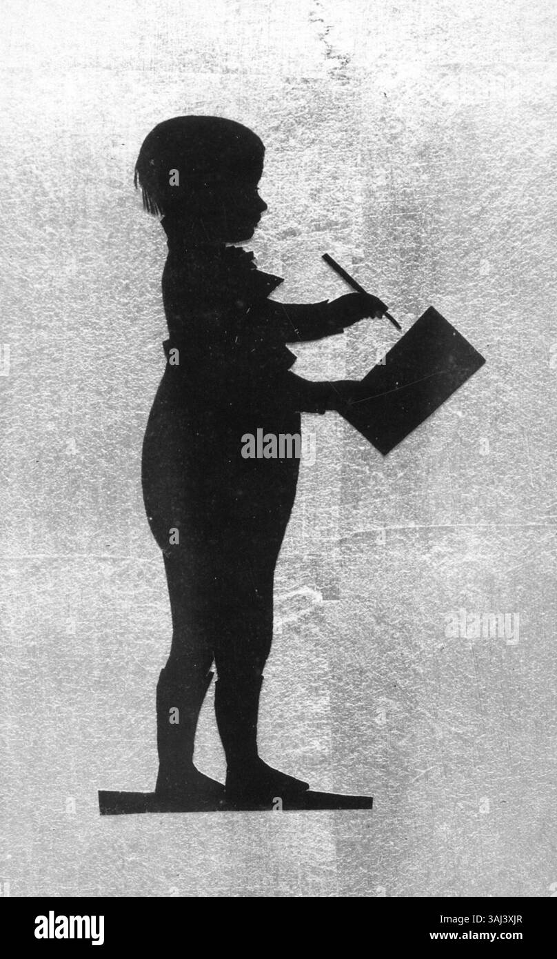 Franz Liborius Schmitz’s silhouette of a young Thomas Fearnley as a ...