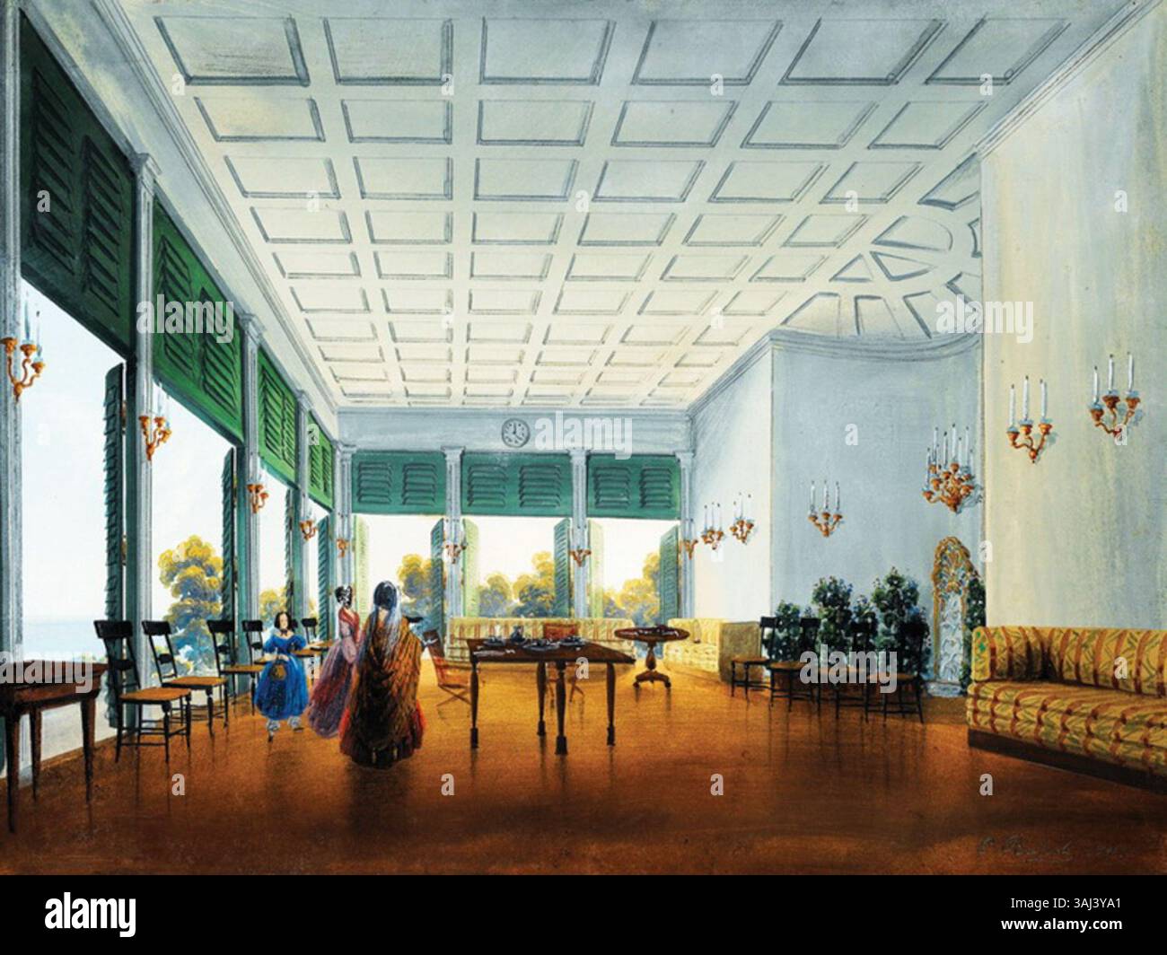 This 1842 work by Carlo Bossoli showcases his characteristic style in ...