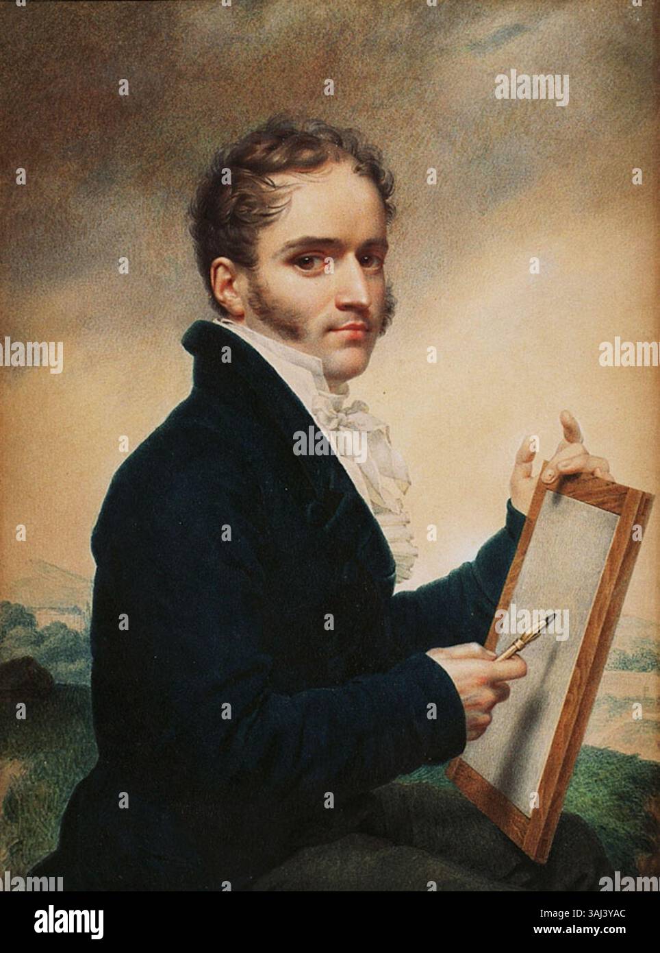 Frédéric Millet’s self-portrait, created around 1817, shows the artist ...