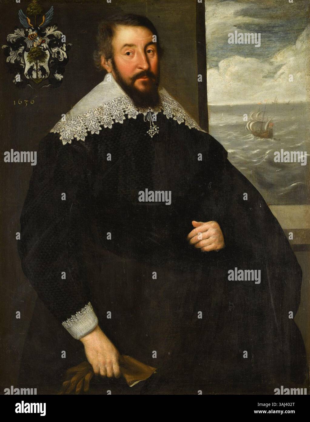 This 1636 portrait, attributed to Edward Bower, depicts James Hugessen ...