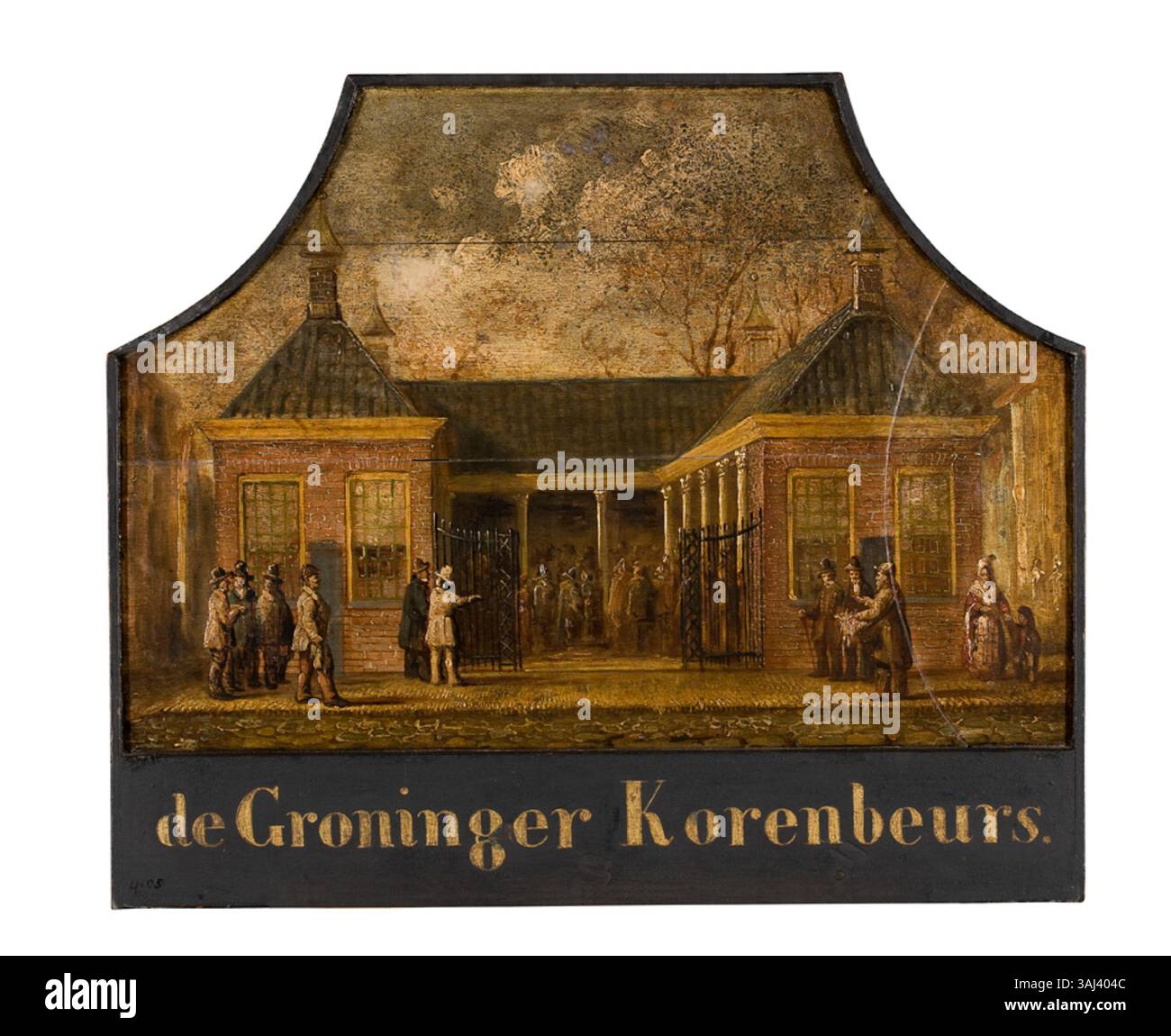 Anonymous Dutch painting of 'De oude Korenbeurs te Groningen' (The Old ...