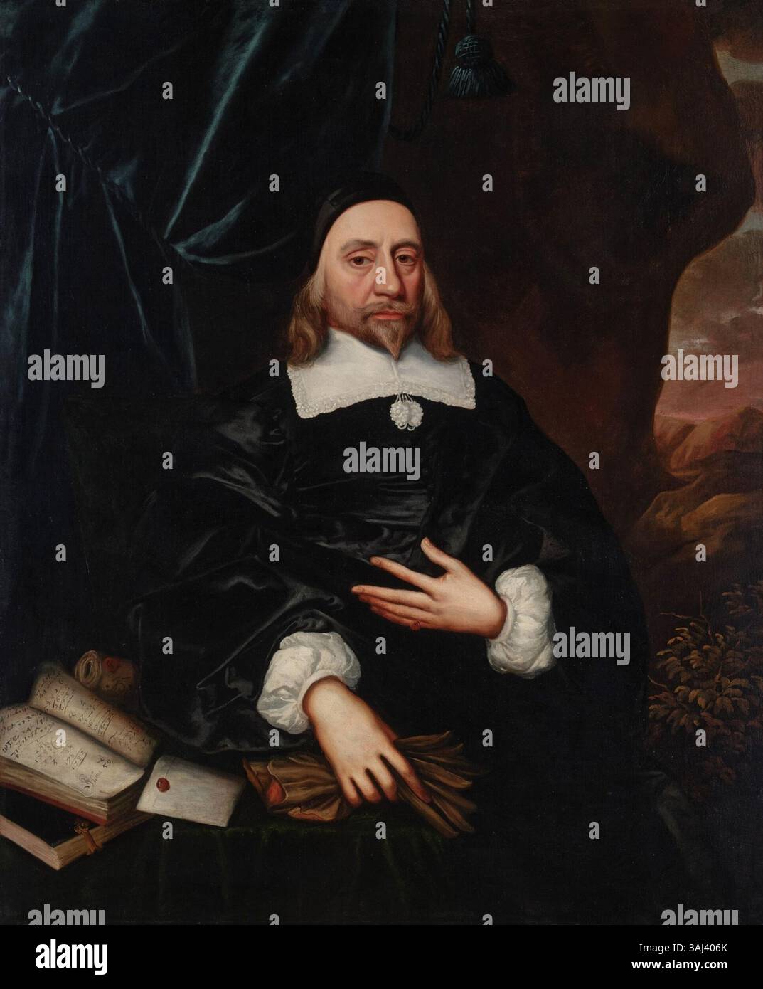 This 17th-century portrait depicts William Lenthall, Speaker of the ...