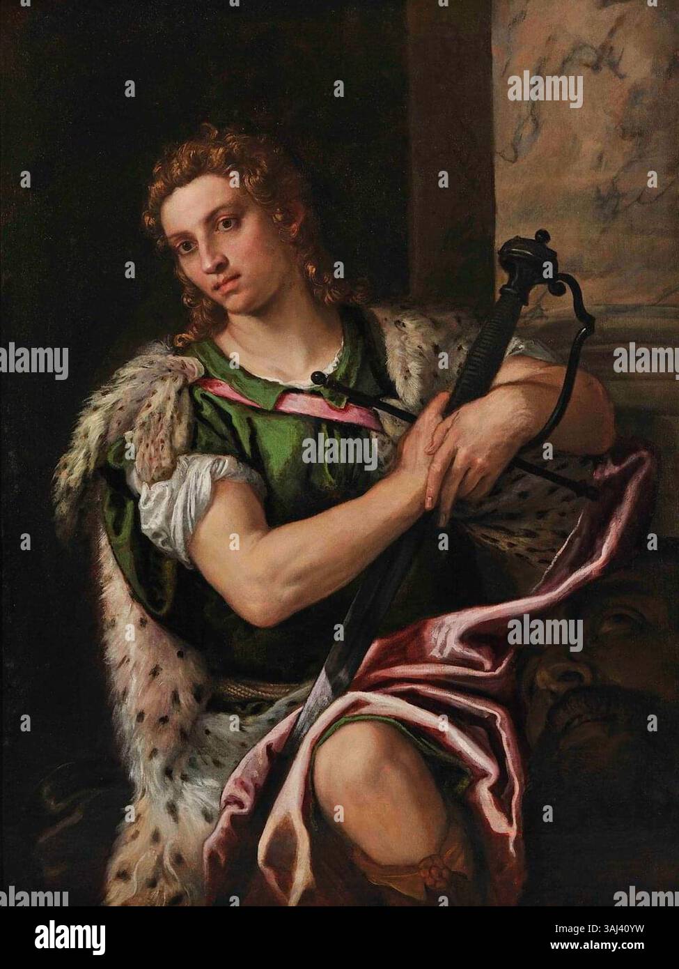 'David with the Head of Goliath' by Paolo Veronese, painted circa 1557 ...