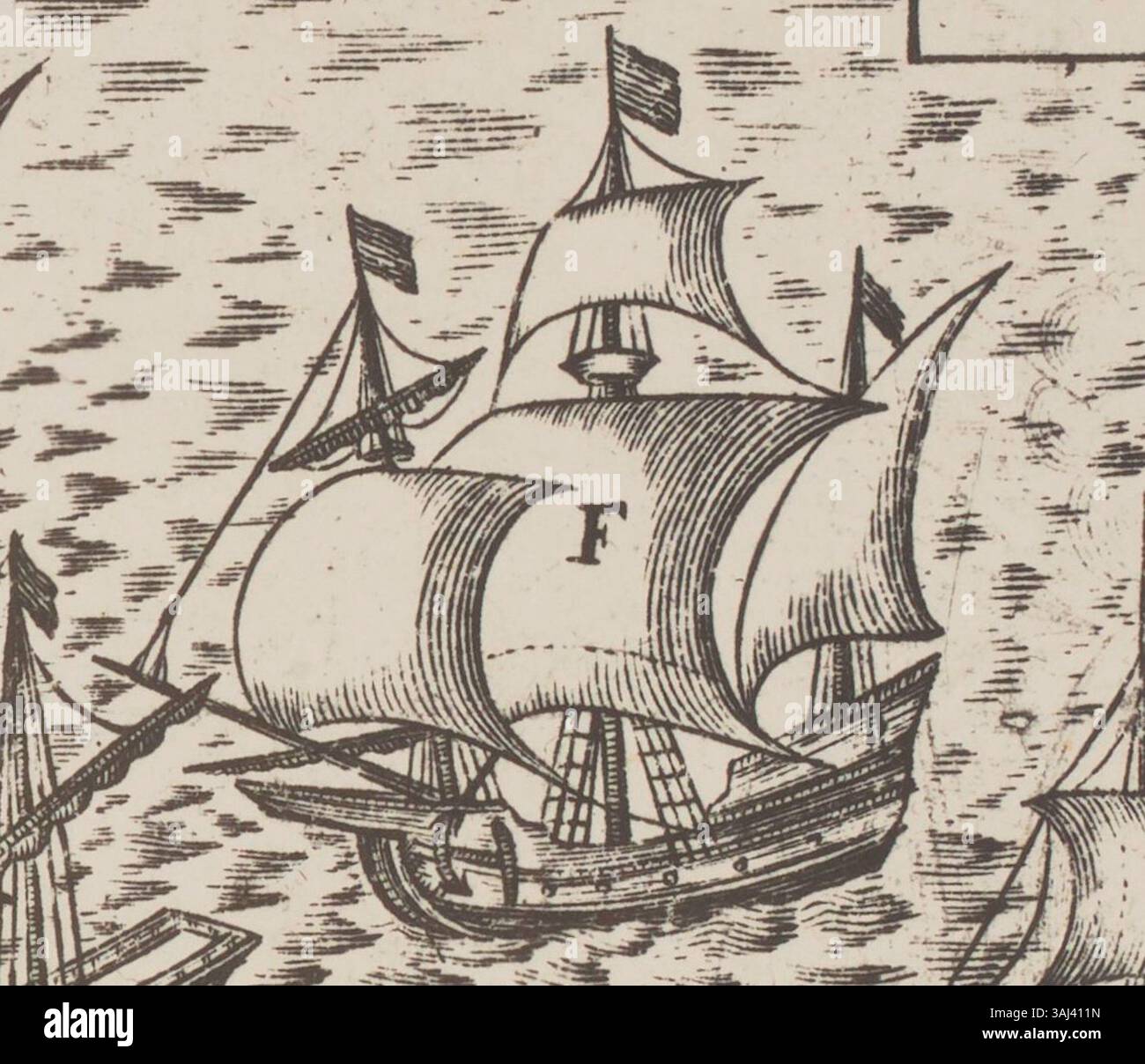 The painting depicts Noah's Ark during the Battle of Oliwa (1627 ...