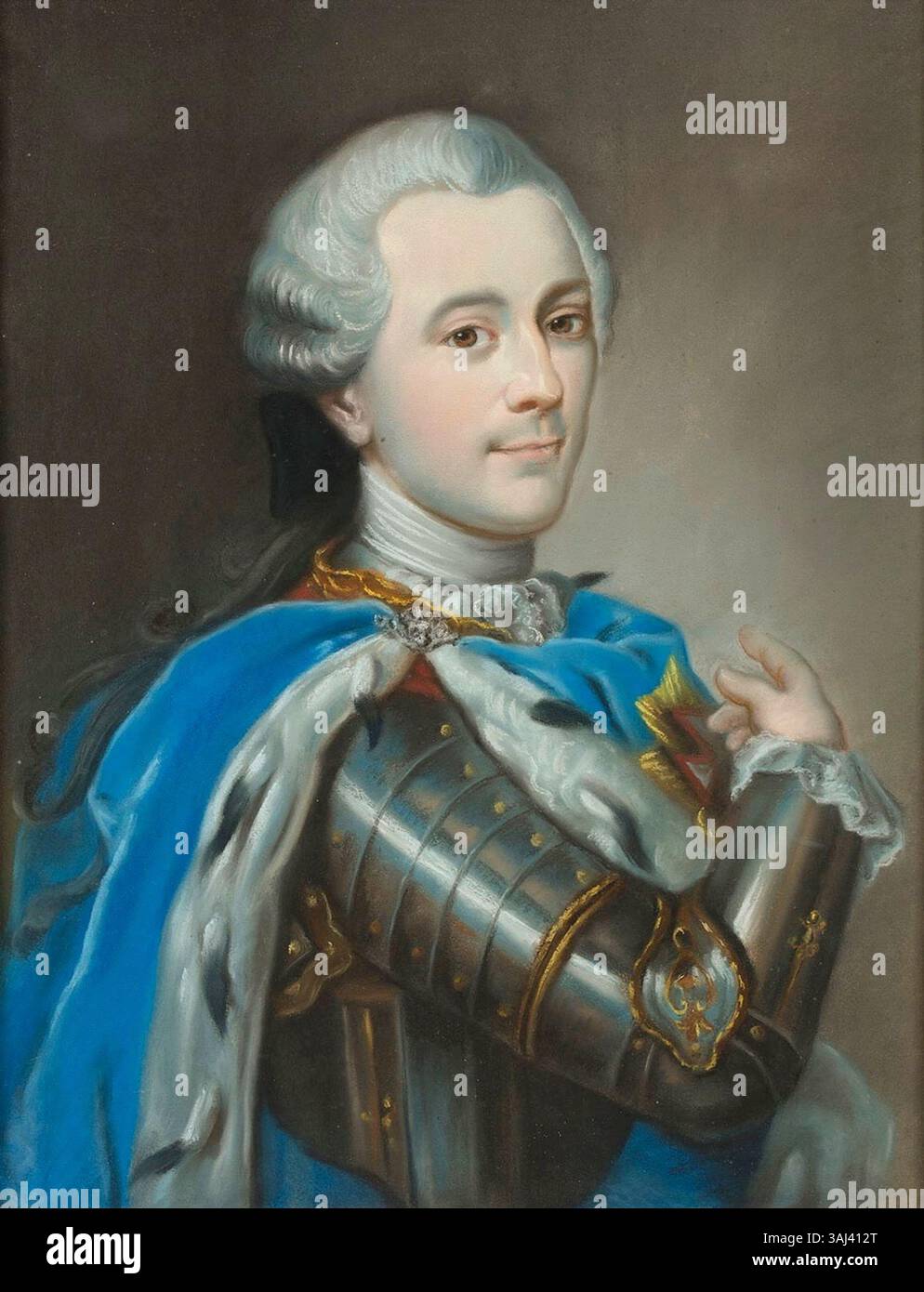 This pastel portrait from the 19th century depicts a young Stanisław ...