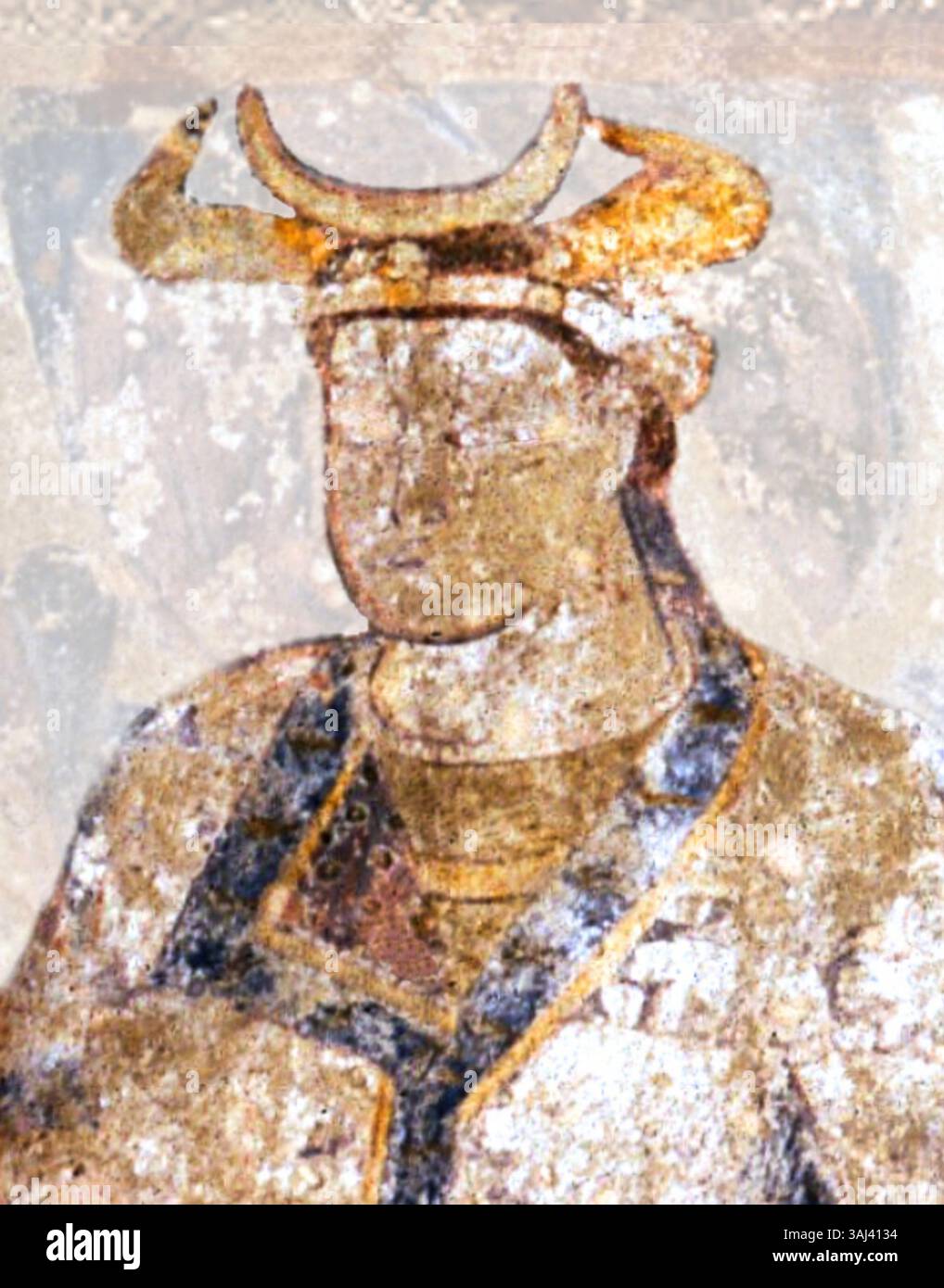 This mural from the Eastern Great Buddha in the 5th century CE depicts ...