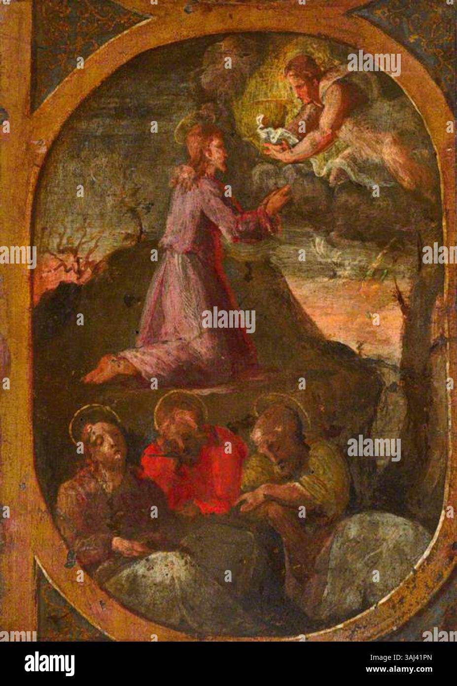 This 19th-century religious painting depicts the biblical scene of ...