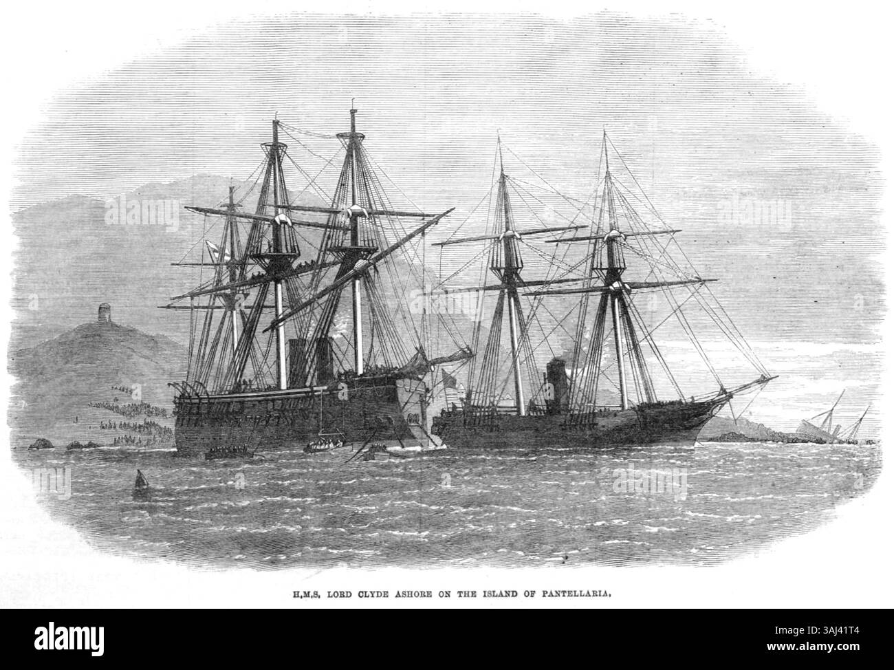 The 1872 illustration in The Illustrated London News depicts the HMS ...