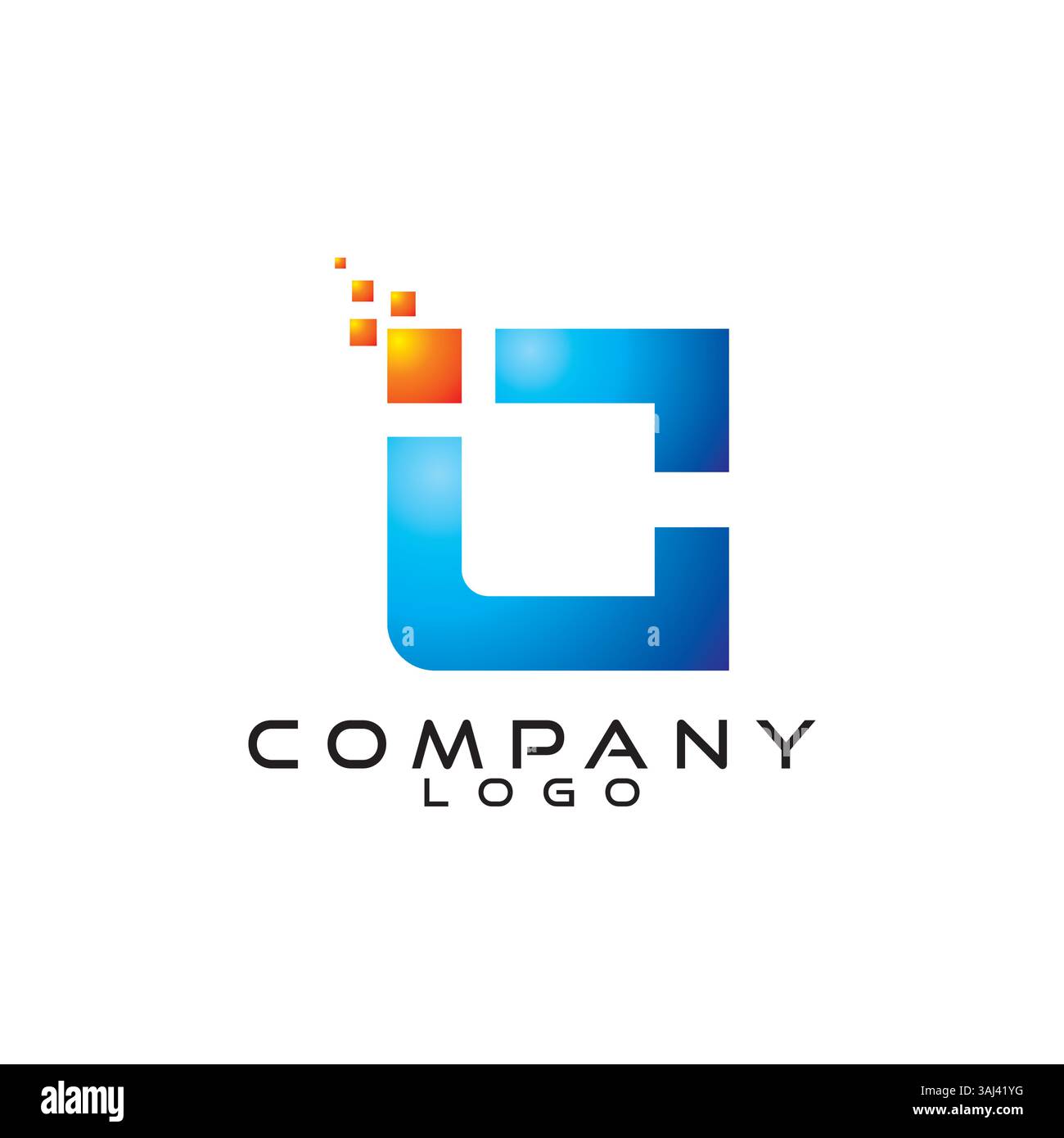 Ict logo design Stock Vector Images - Alamy